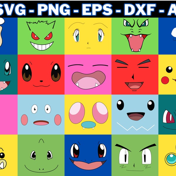 Pikachu Face Svg - Etsy