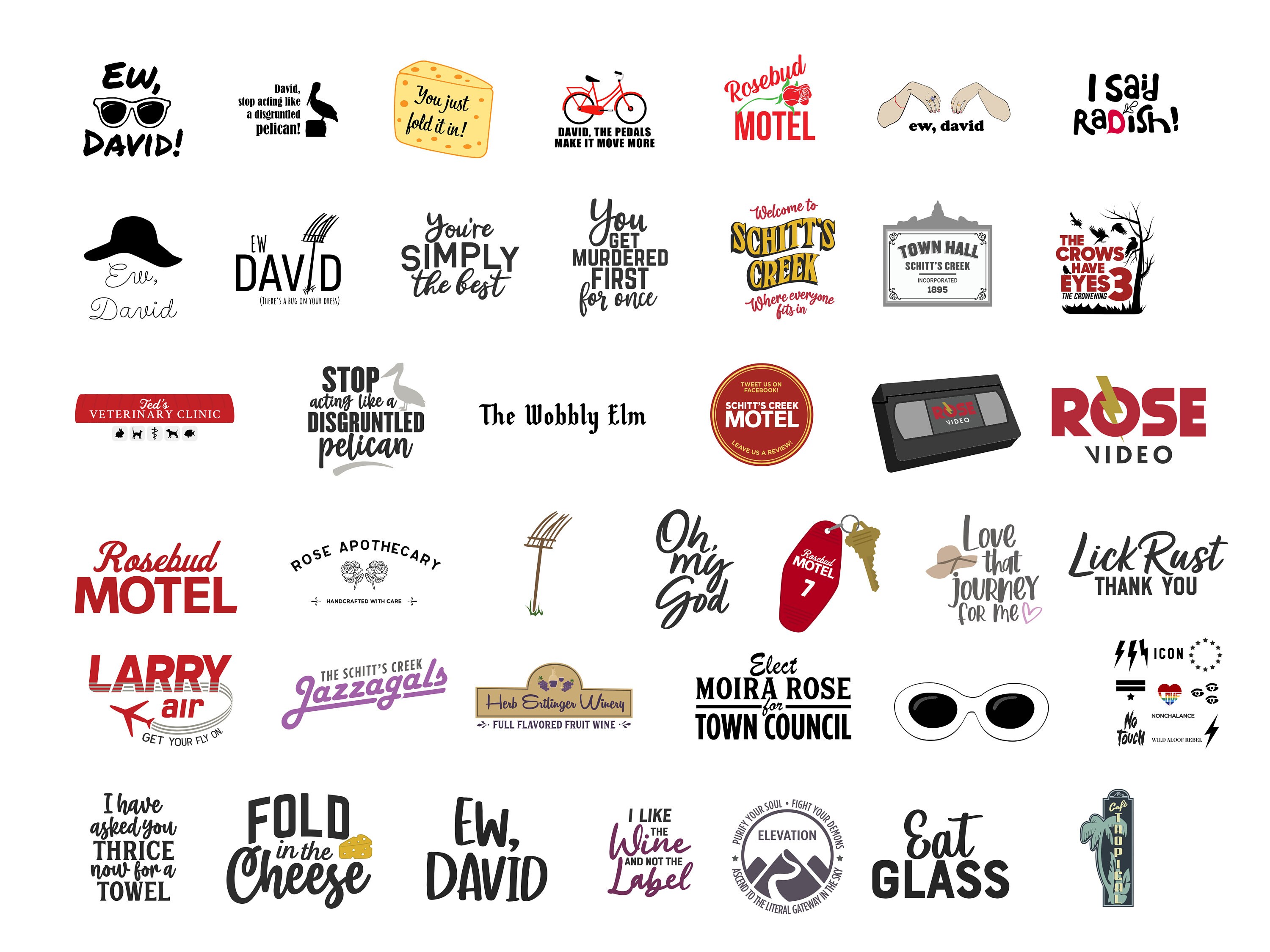 Ew David Svg Bundle, Schitts Creek Svg for Cricut, Schitts Creek Png ...