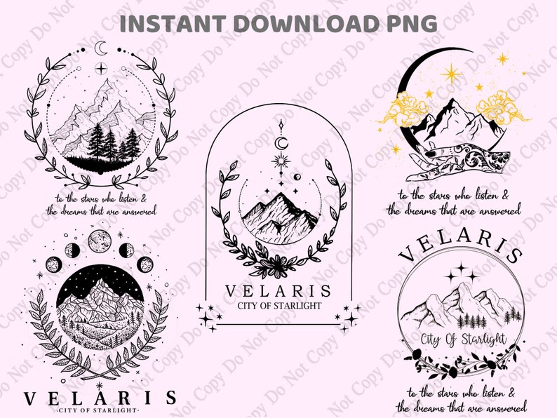 Acotar Velaris Png Bundle, Acotar Velaris Design, Sarah J Maas Png ...