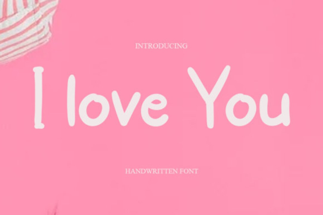 I Love You Font, Handwritten Script Font, Personal Signature Font ...