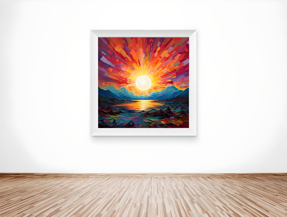 ABSTRACT SUNRISE | Digital DOWNLOADABLE Print | Colorful Painting - Etsy