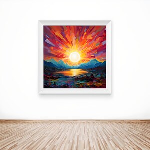 ABSTRACT SUNRISE | Digital DOWNLOADABLE Print | Colorful Painting - Etsy