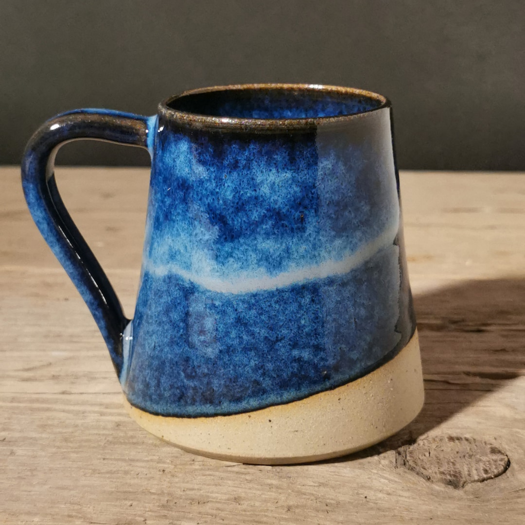 Handmade Ceramic Mug – Deep Sea Blue. Sustainably Made Using Foraged ...
