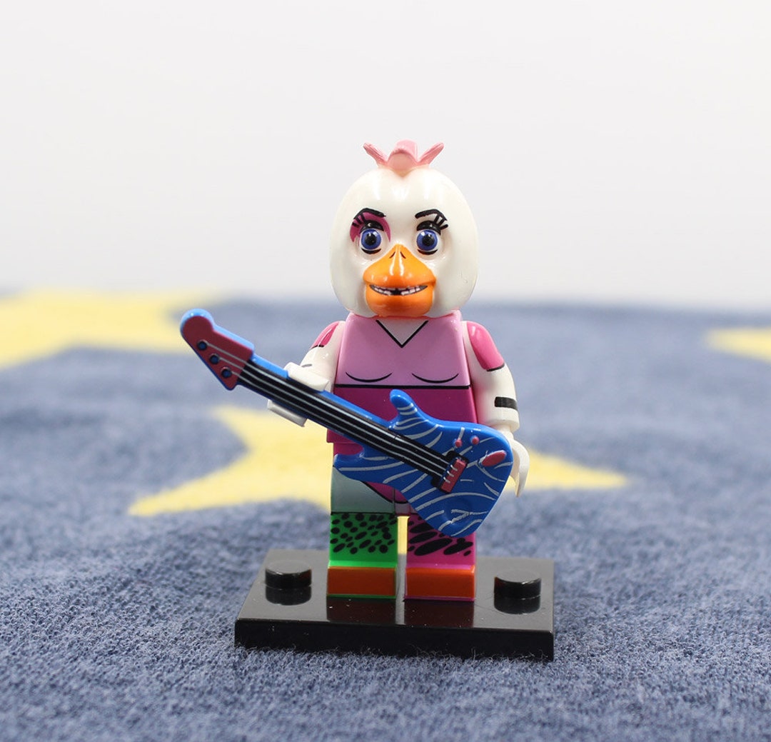 Custom Handmade Chica With Electric Guitar MOC FNAF Mini-fig Building ...