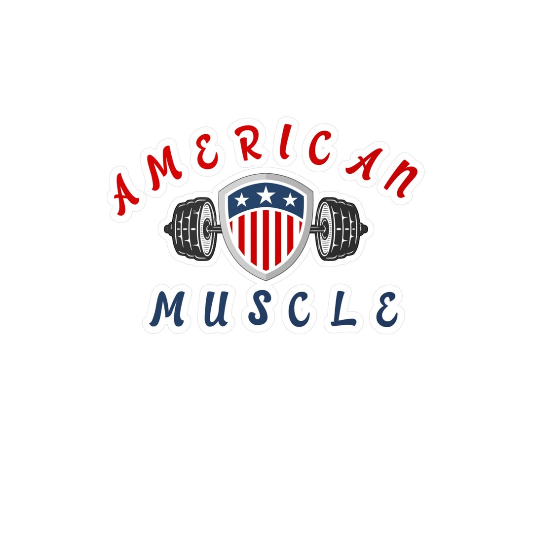 American Flag Muscle Bodybuilding Custom Exercise Gym Car Sticker IDP ...