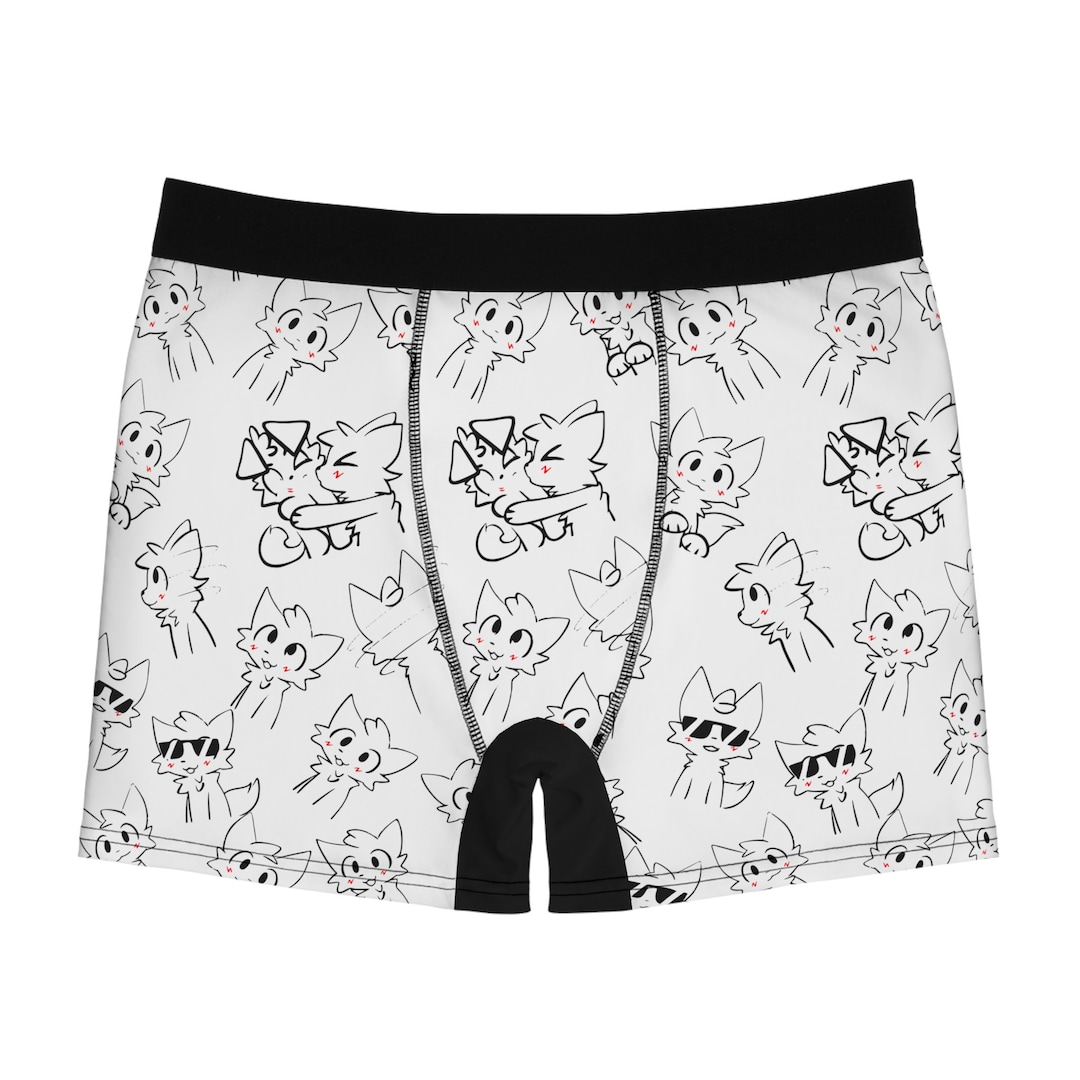 Boykisser Men's Boxer Briefs AOP, Furry, Fun, Femboy, LGBTQ, Boykisser, Cute, Silly, Art - Etsy