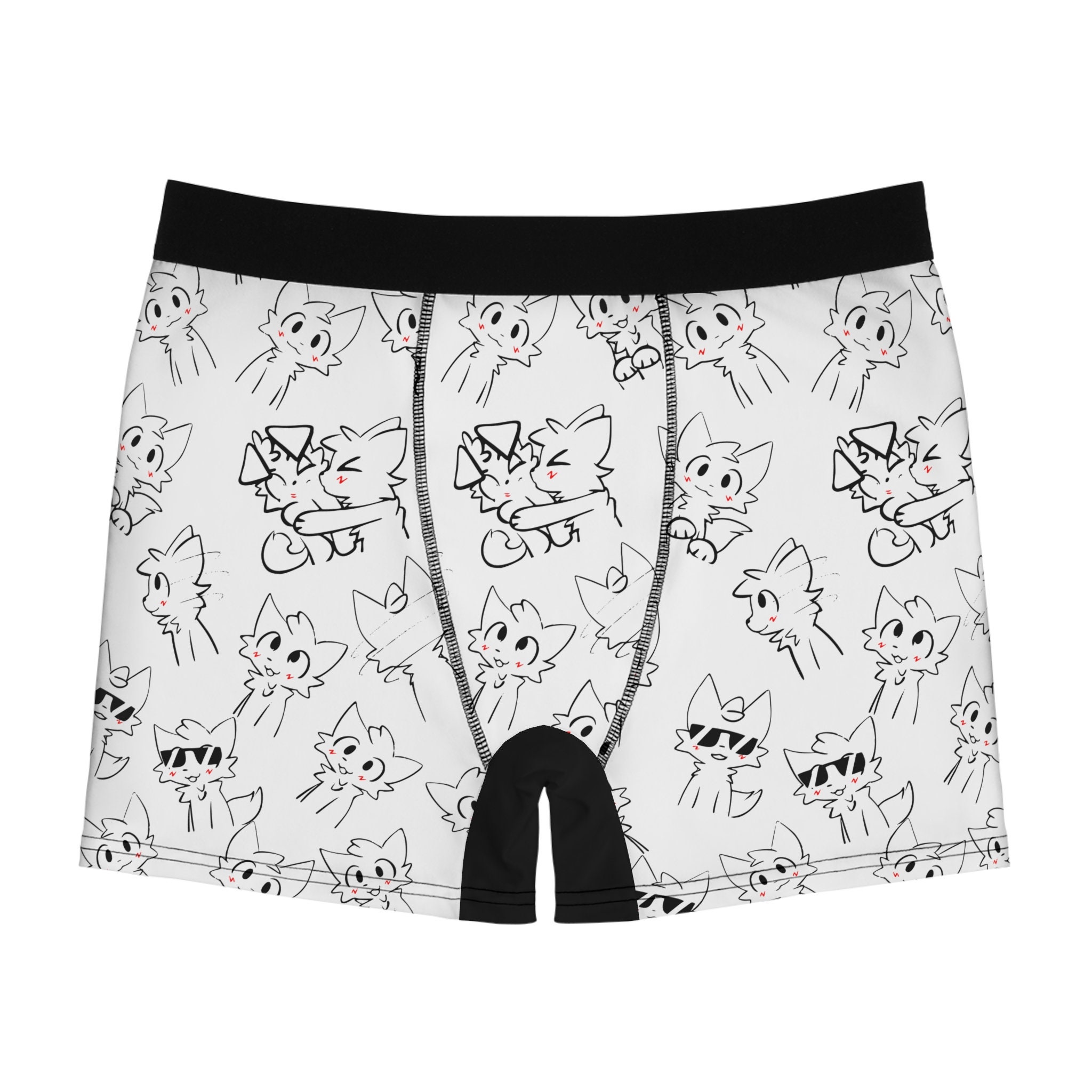 Boykisser Men's Boxer Briefs AOP, Furry, Fun, Femboy, LGBTQ, Boykisser, Cute, Silly, Art - Etsy