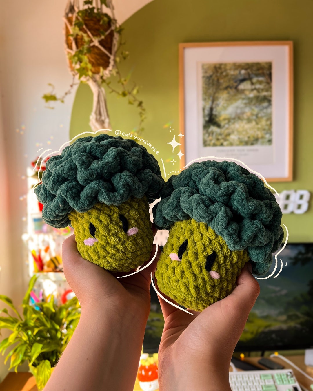 Adorable Broccoli Plushie Amigurumi Veggie Friend Handmade With Love - Etsy