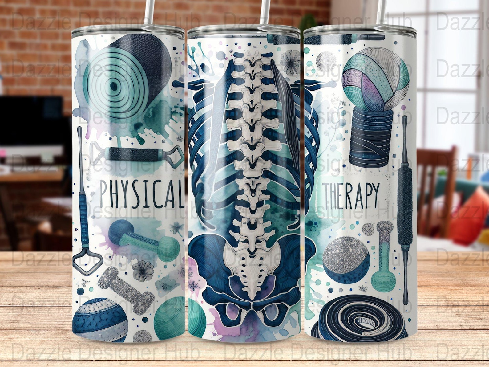 Physical Therapy Tumbler Wrap: Spine Anatomy Design (digital Design) - Etsy
