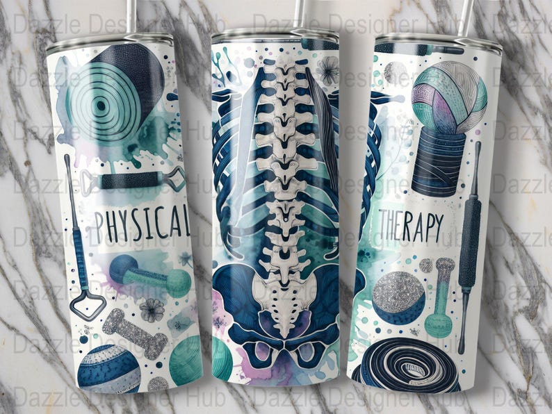 Physical Therapy 20oz Tumbler Wrap, Digital Sublimation Design, 20oz ...