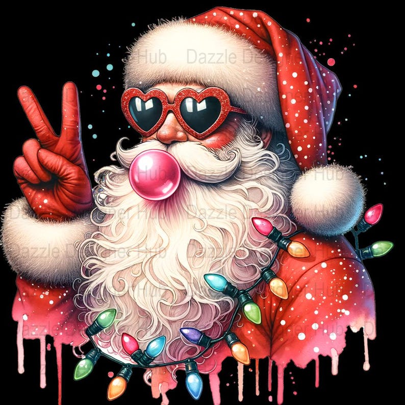 Christmas Santa Clipart Bundle, 10 PNG Designs, Cute Holiday Clipart ...