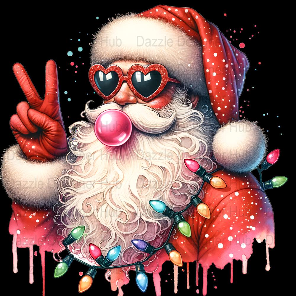 Christmas Santa Clipart Bundle, 10 PNG Designs, Cute Holiday Clipart ...