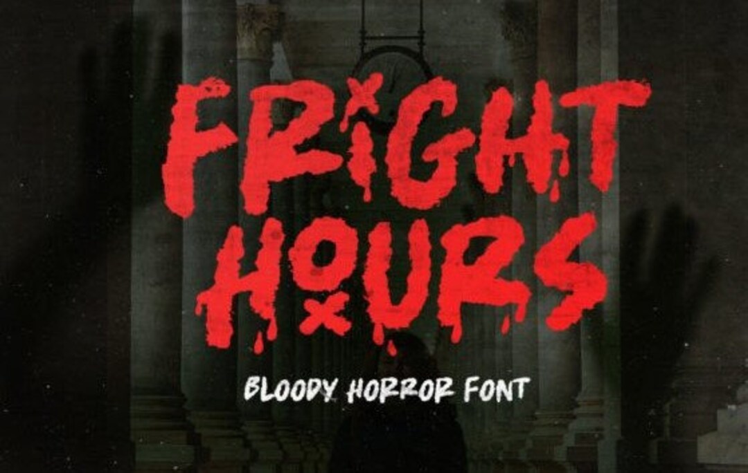 Fright Hours Font, Bold Fonts for Crafters, Rustic Fonts, Bold Fonts ...