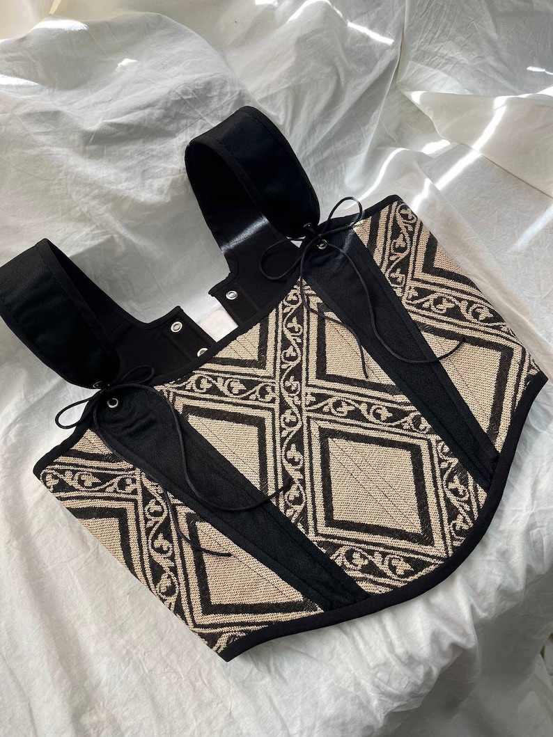 Reversible Chest Corset With Hand-painted With Butterfly, Black Corset ...