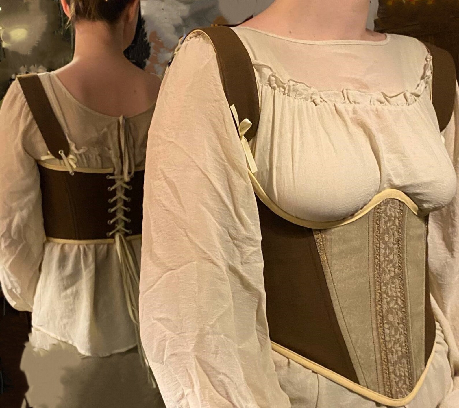 Reversible Corset With Hand Painted Acrylic Print, Corset Vintage High ...