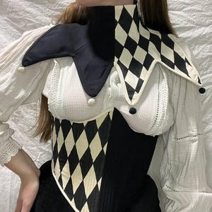Buffoon Costume, Collar and Corset Medieval Cosplay, Baroque Jester ...