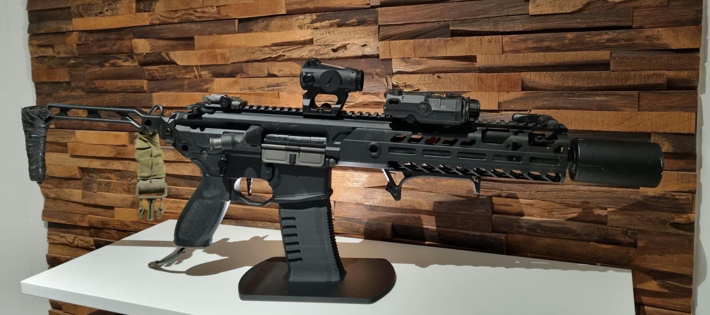 AR 15 M4 Sig Sauer MCX Weapon Display Stand Rifle Stand Weapon Stand ...