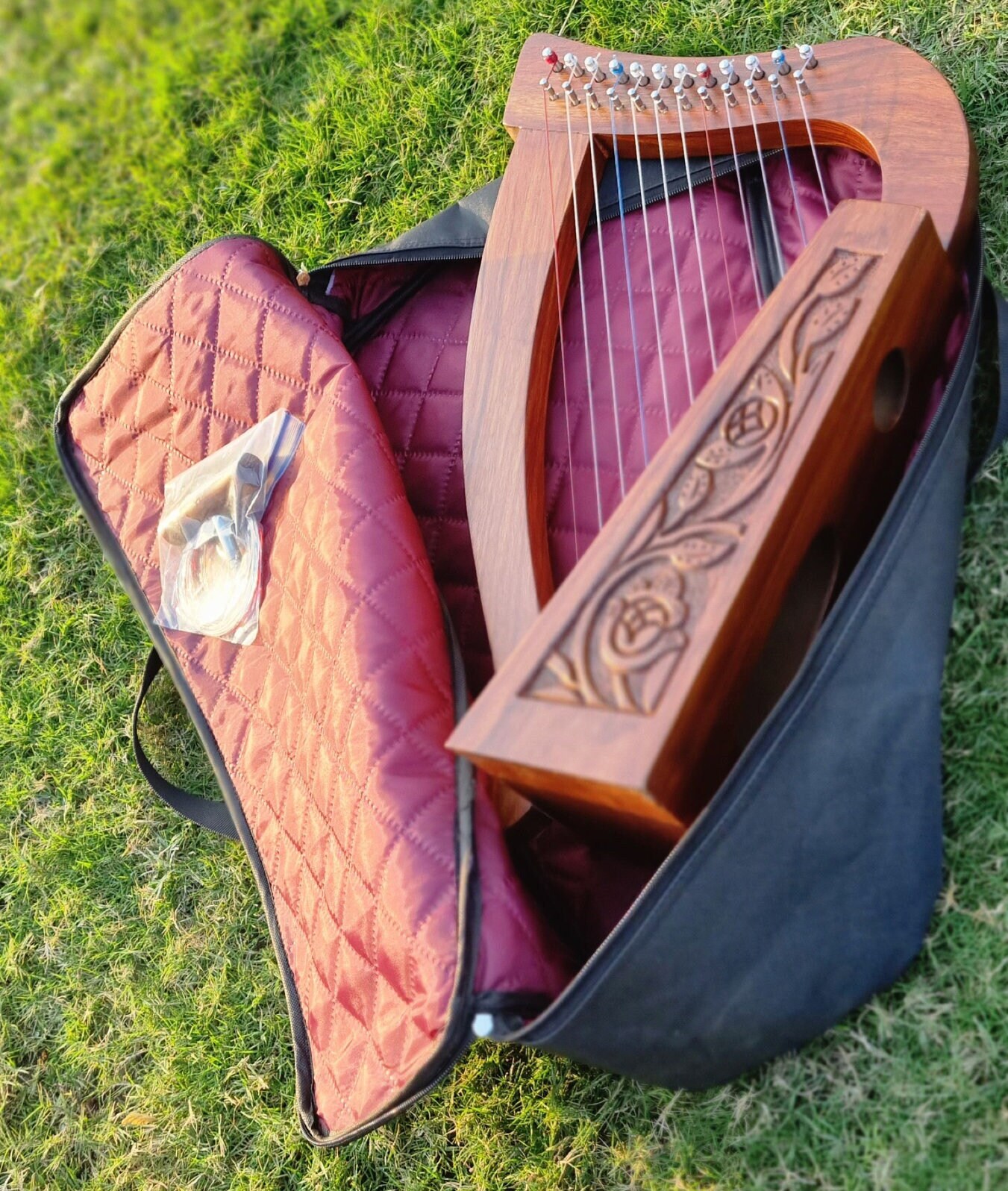 Celtic Irish 12 String Harp Handmade, Irish Gift Harp - Etsy