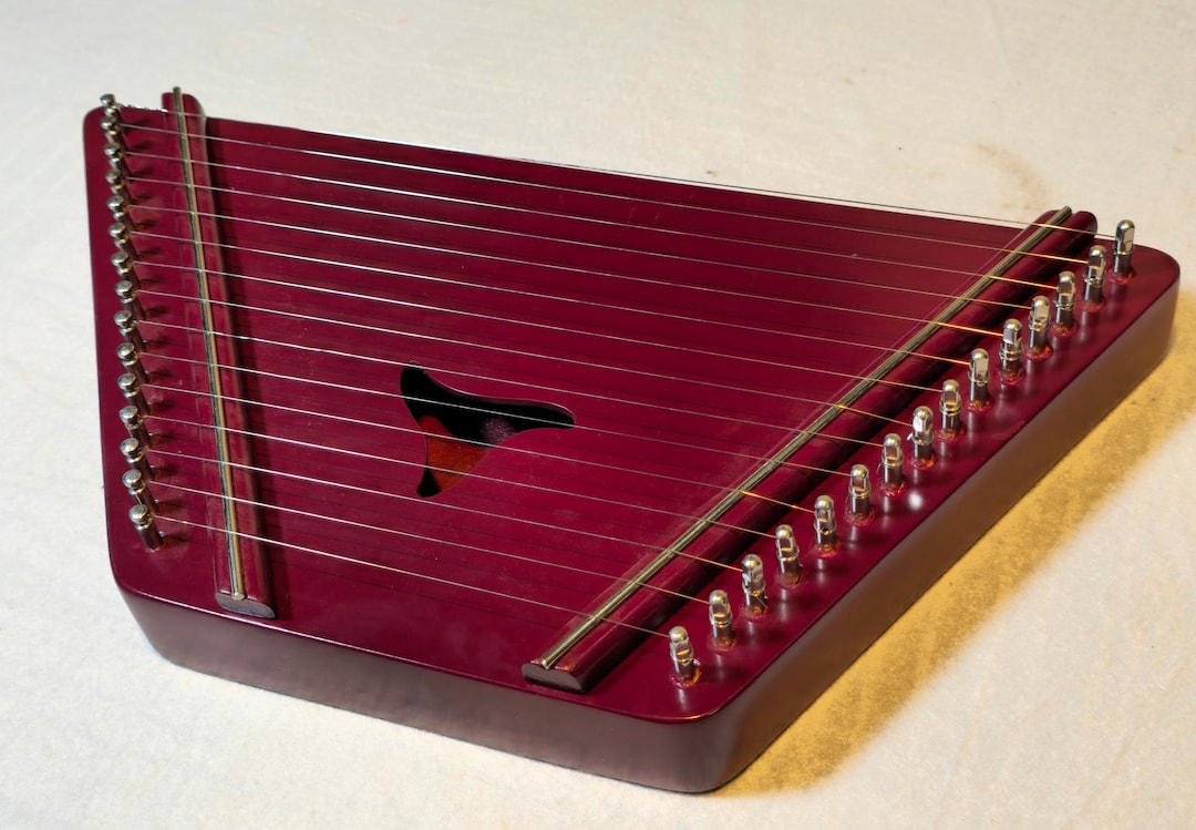 Vintage Zither or Lap Harp Fifteen Strings, Children's Zither, Wooden ...