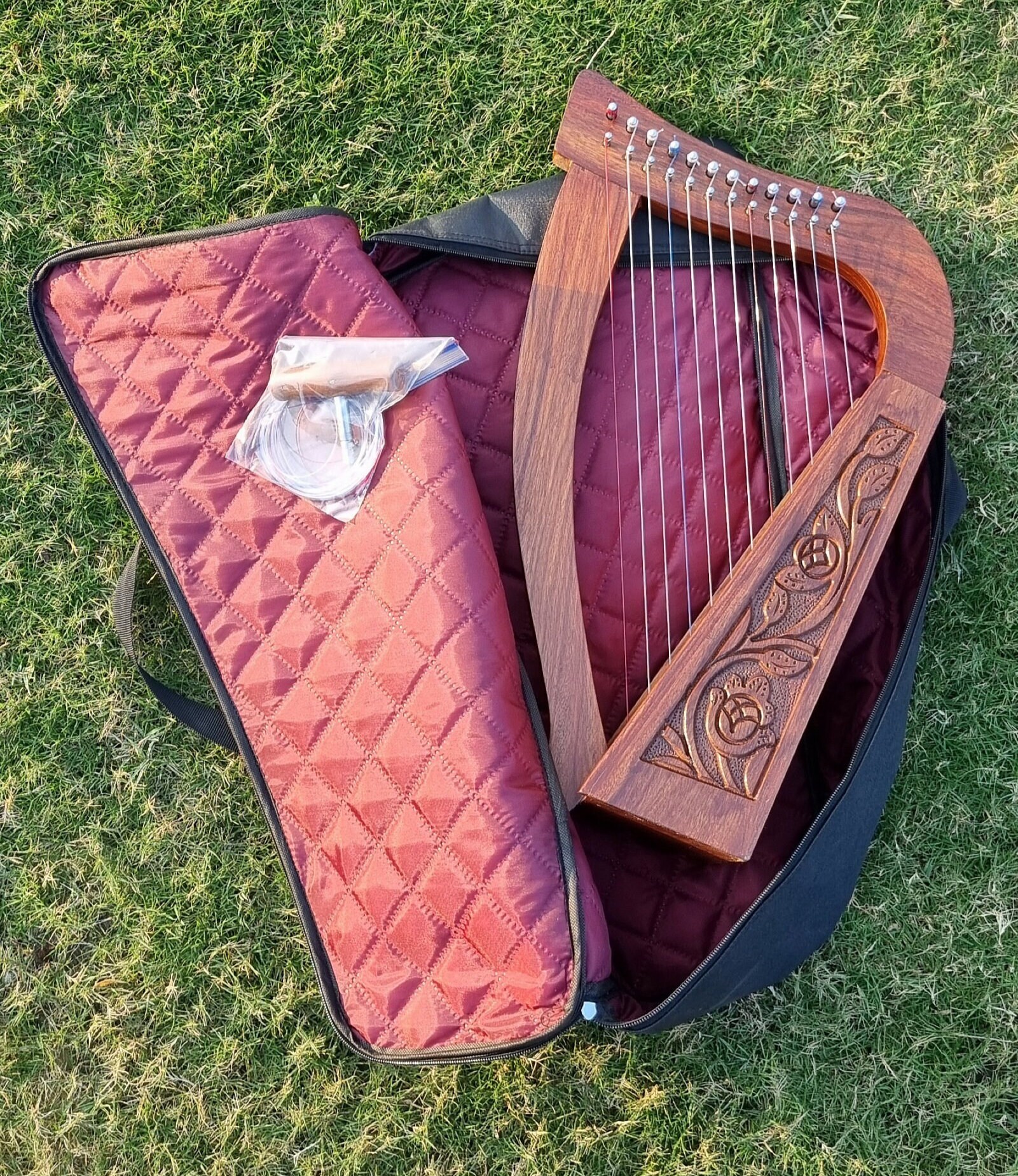Celtic Irish 12 String Harp Handmade, Irish Gift Harp - Etsy