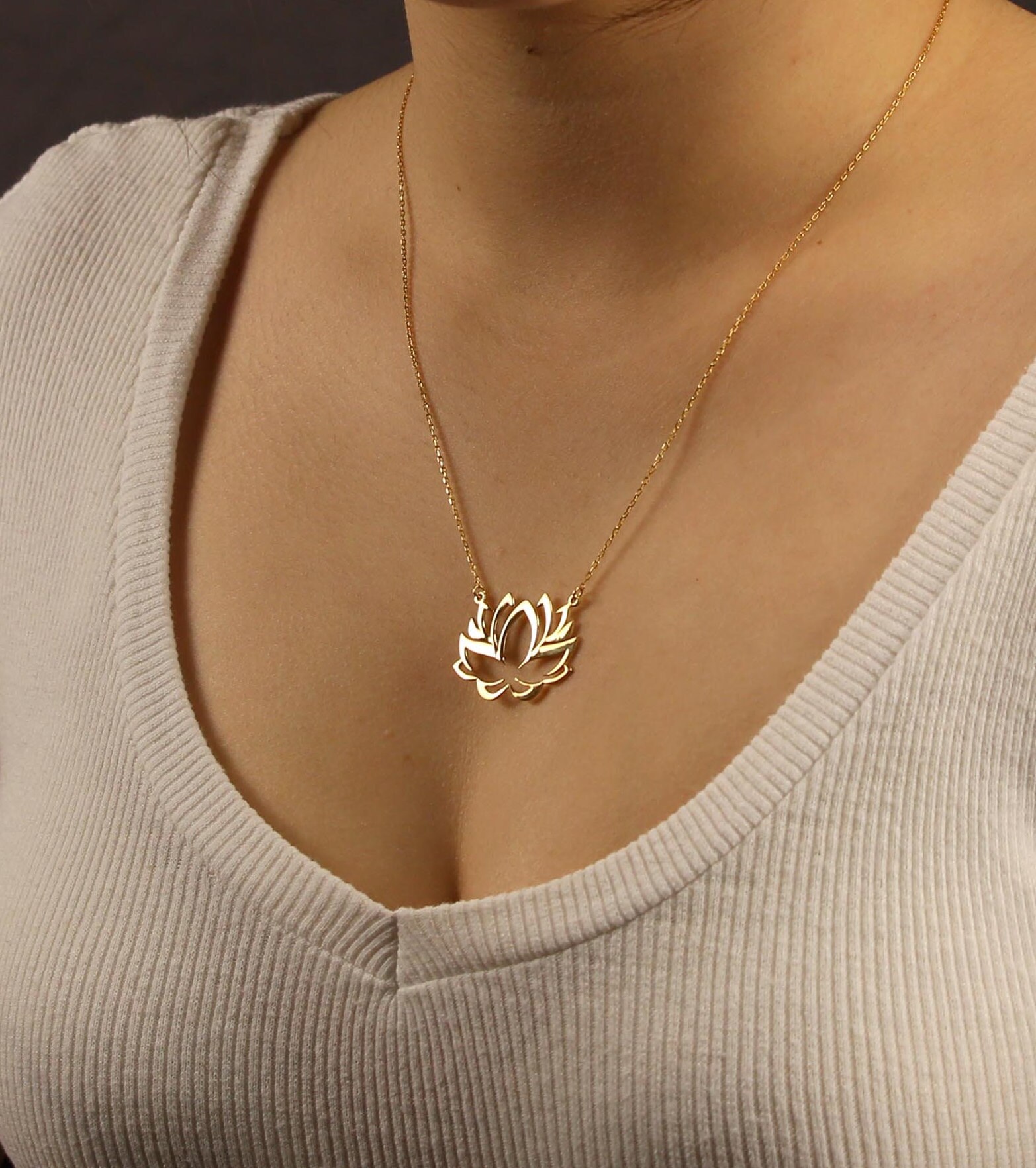 Lotus Flower Necklace, Sterling Silver Lotus Jewelry, Lotus Flower Gift ...