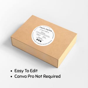 Vanilla Cupcake Label Template: Editable Bakery Stickers (canva Edit ...