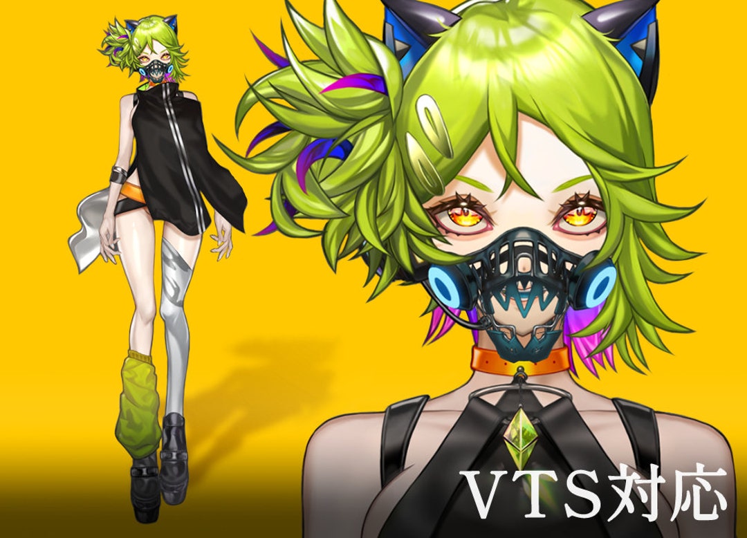 Modelo Cyber-Girl / Cuerpo completo / Modo anime Live2D completamente ...