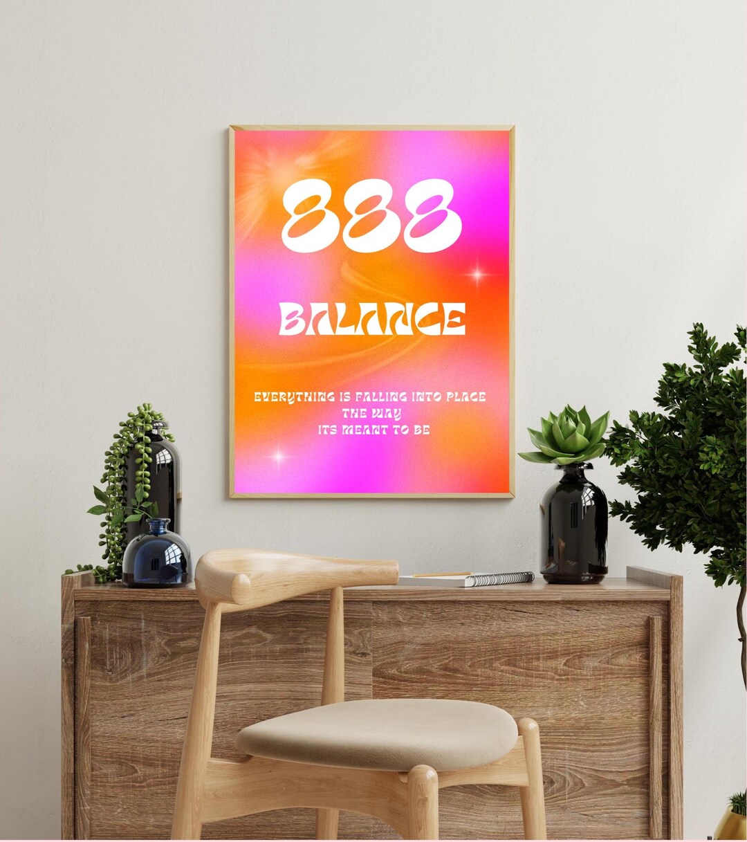 Angel Number 888 Poster Print - Wall Art, Home Decor - Etsy