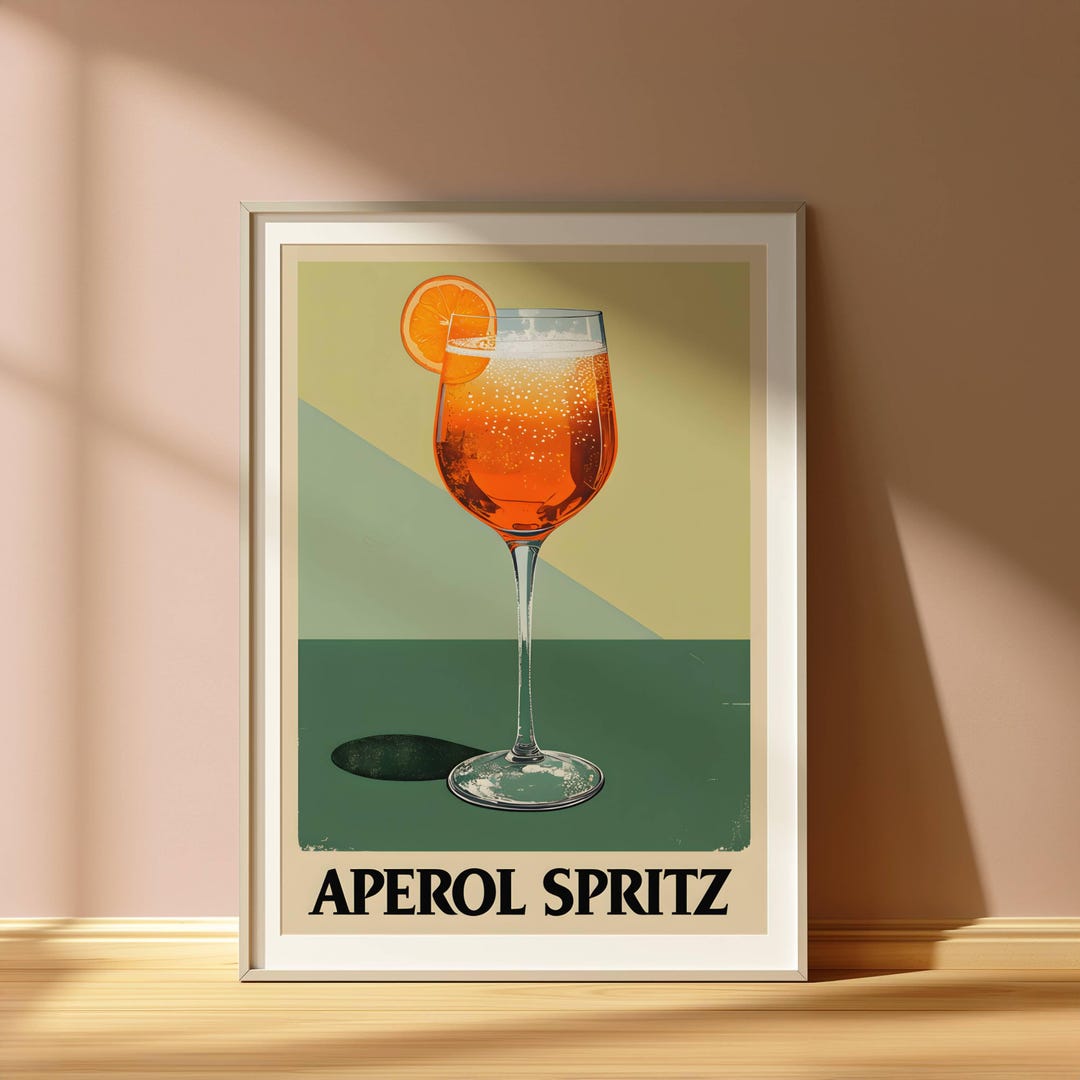 Aperol Spritz Print, Aperol Print, Aperol Spritz Poster, Cocktail Print ...