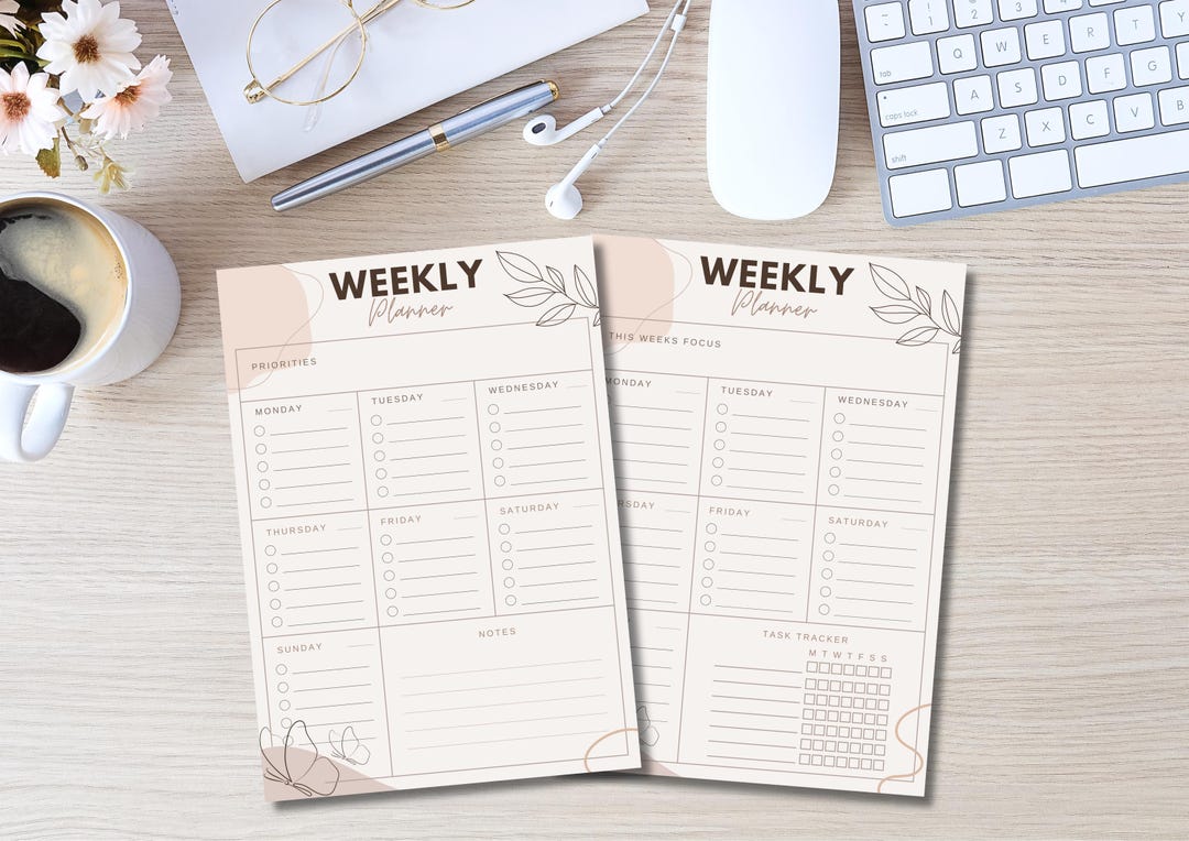 Digital Weekly Planner| Printable Weekly Task List PDF, A4 to Do List ...