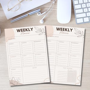 Digital Weekly Planner| Printable Weekly Task List PDF, A4 to Do List ...