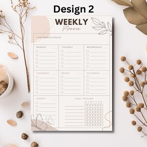 Digital Weekly Planner| Printable Weekly Task List PDF, A4 to Do List ...