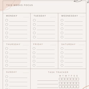 Digital Weekly Planner| Printable Weekly Task List PDF, A4 to Do List ...