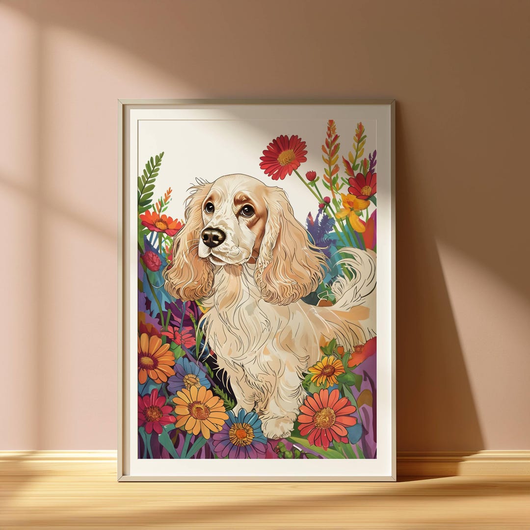 Cocker Spaniel Poster, Cocker Spaniel Gifts, Spaniel Poster, Dog Gift ...