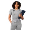 Professional and Practical: Gray Women’s Medical Scrubs With 5 Pockets ...