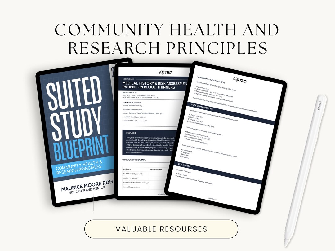 Dental Hygiene NBDHE Case Study: Community Health & Research (digital ...