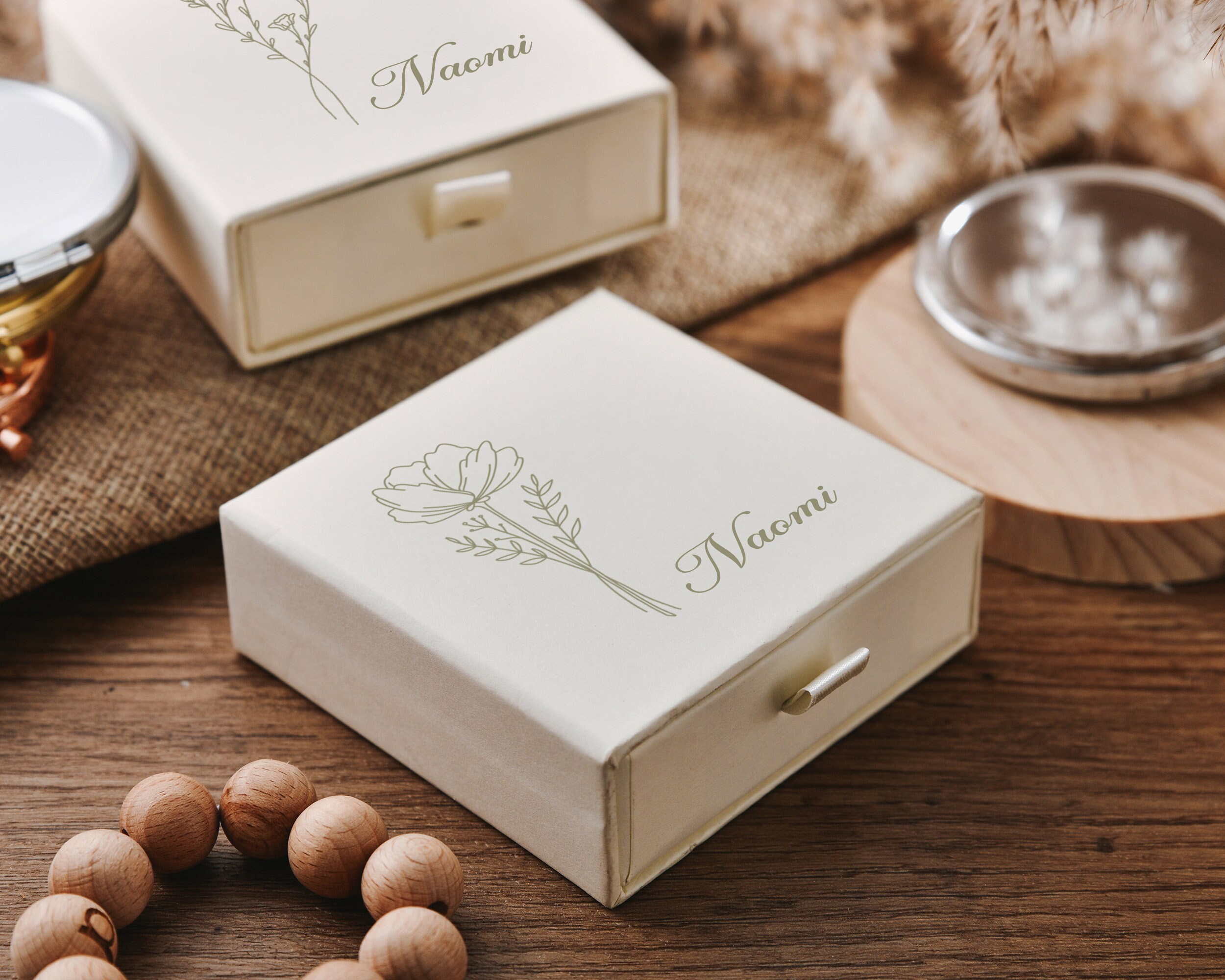 Delicate Engraved Compact Mirror Bridesmaid Gifts-customized Pocket ...