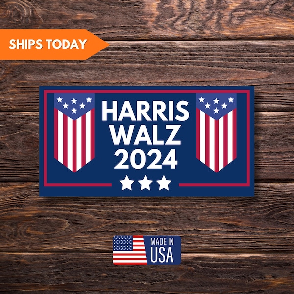 Harris Walz Magnetic Bumper Stickers - Etsy