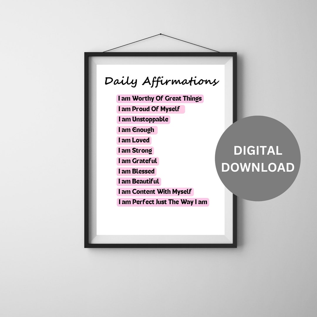 Positive Affirmations Therapy Office, Therapist Decor, Mental Health ...