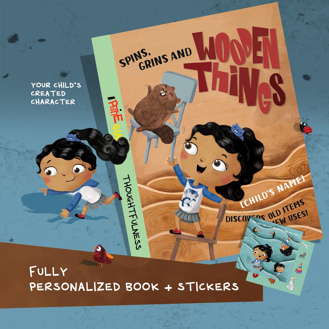 Personalized Upcycling Storybook With Stickers for Children Custom Name ...