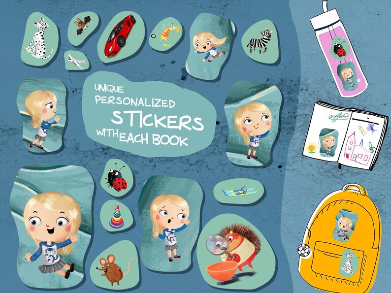 Personalized Upcycling Storybook With Stickers for Children Custom Name ...