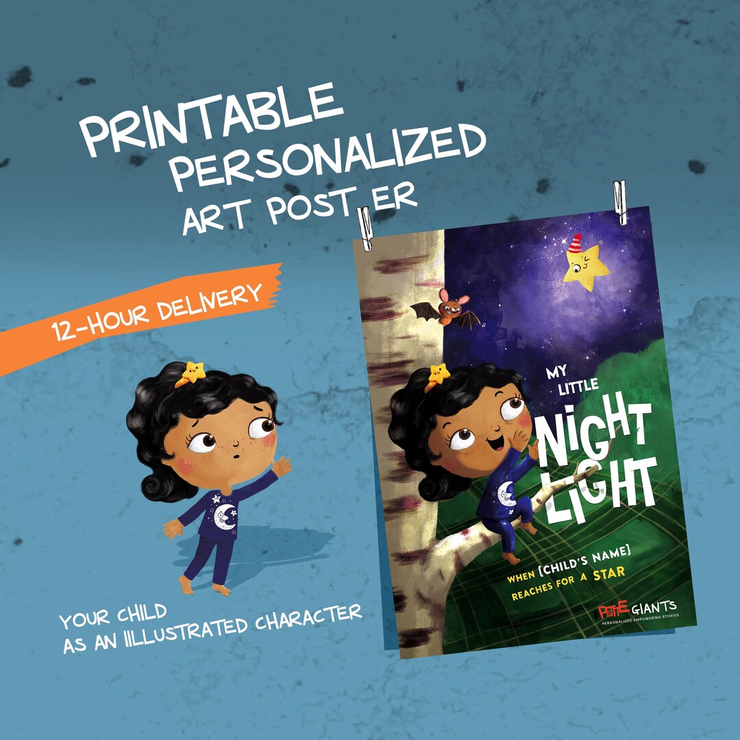 Personalized Bedtime Printable Poster High Quality Children's Birthday ...