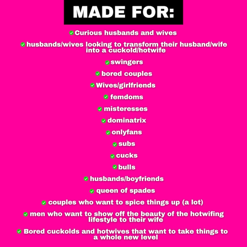 550+ Hotwife & Cuckold Challenges: Dares, Tasks and Ideas (instant ...