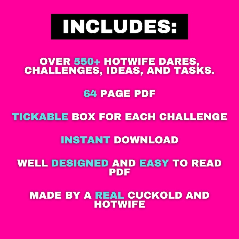 550+ Hotwife & Cuckold Challenges: Dares, Tasks and Ideas (instant Download) - Etsy Canada