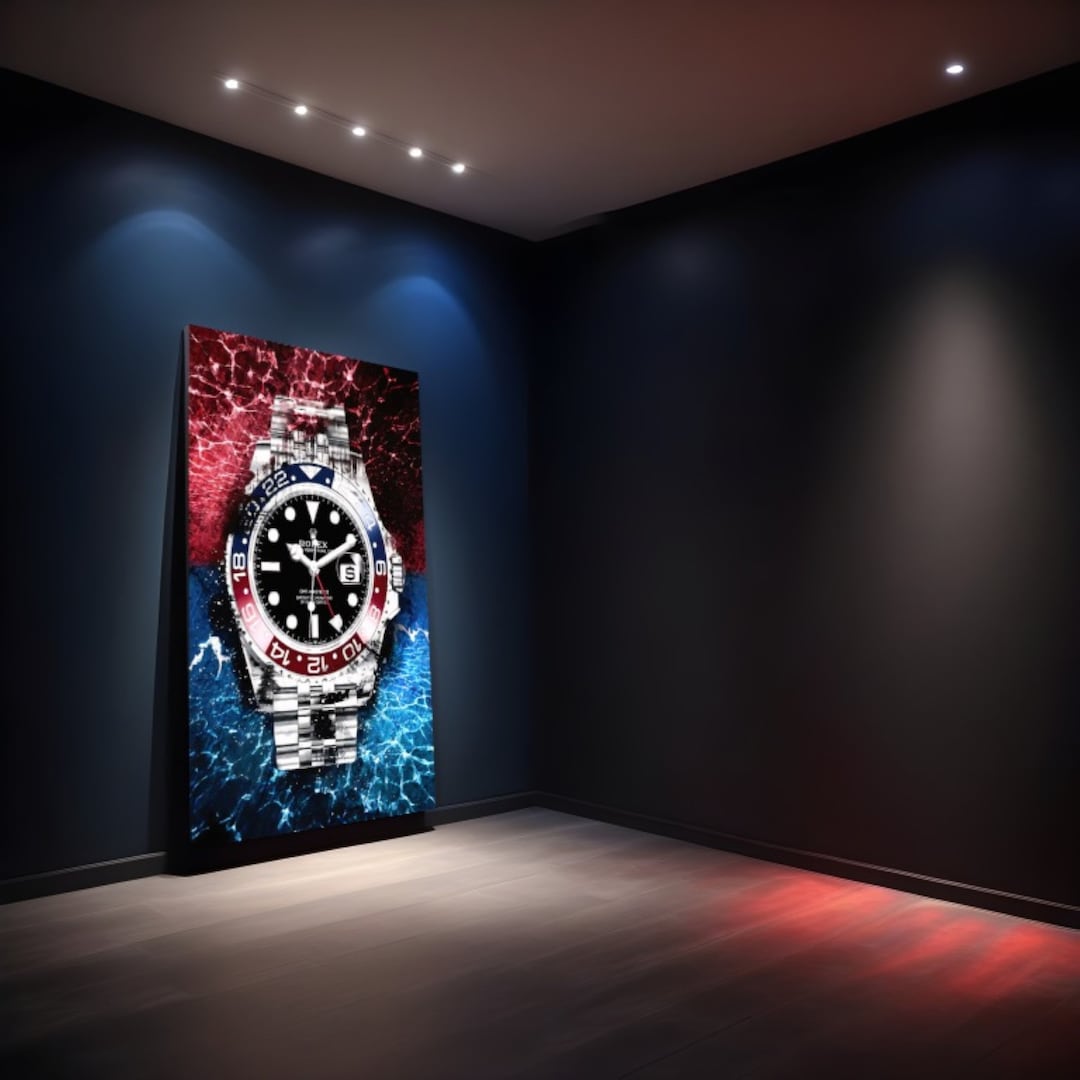 Rolex Pepsi Wall Art DIY Frame Canvas Art Work Print Poster High ...