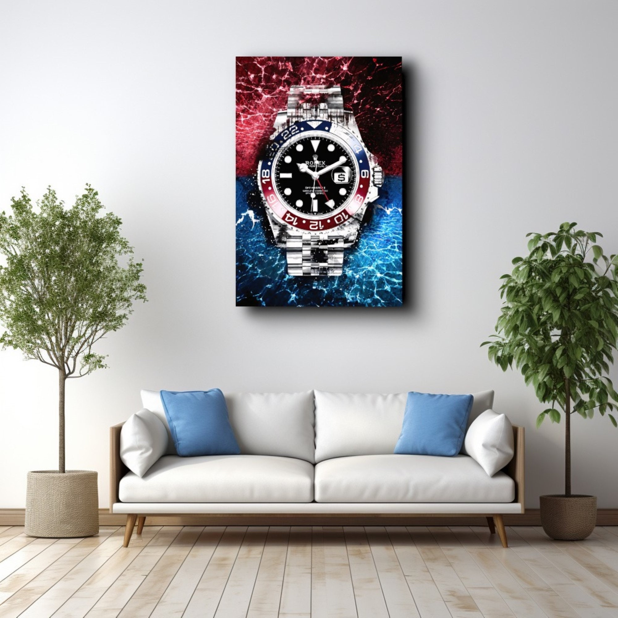 Rolex Pepsi Wall Art DIY Frame Canvas Art Work Print Poster High ...