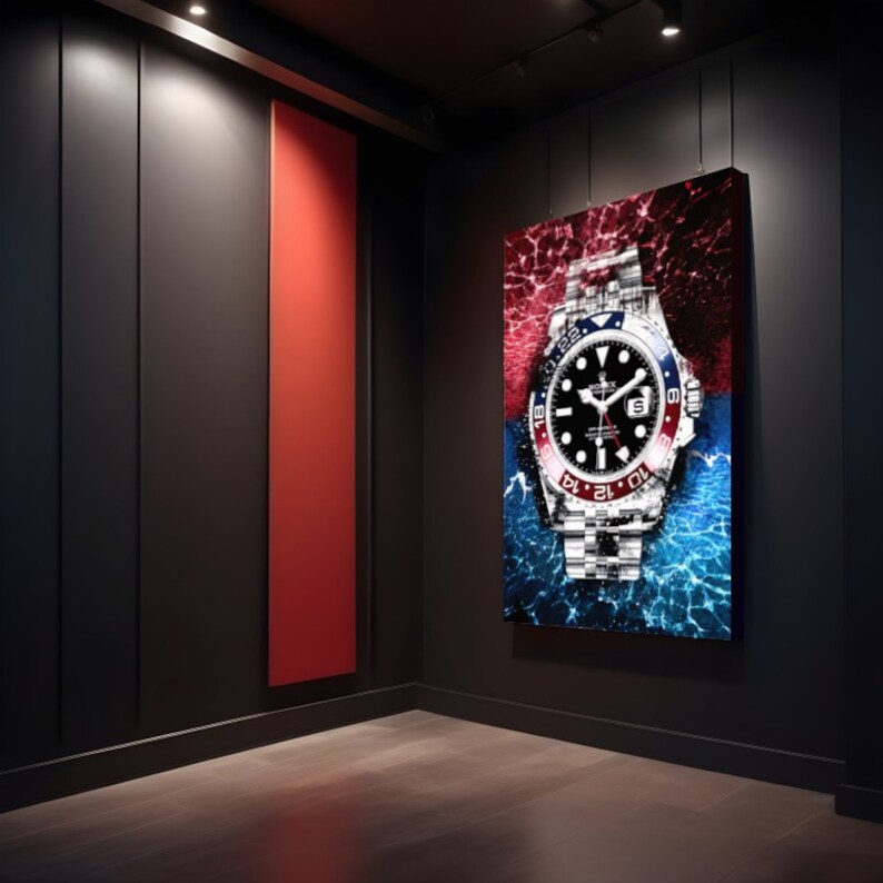 Rolex Pepsi Wall Art DIY Frame Canvas Art Work Print Poster High ...