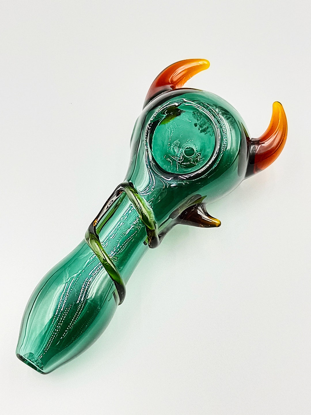4.25''green Skull Glass Bowl,borosilicate Glass Pipe,pocket Glass Pipe ...