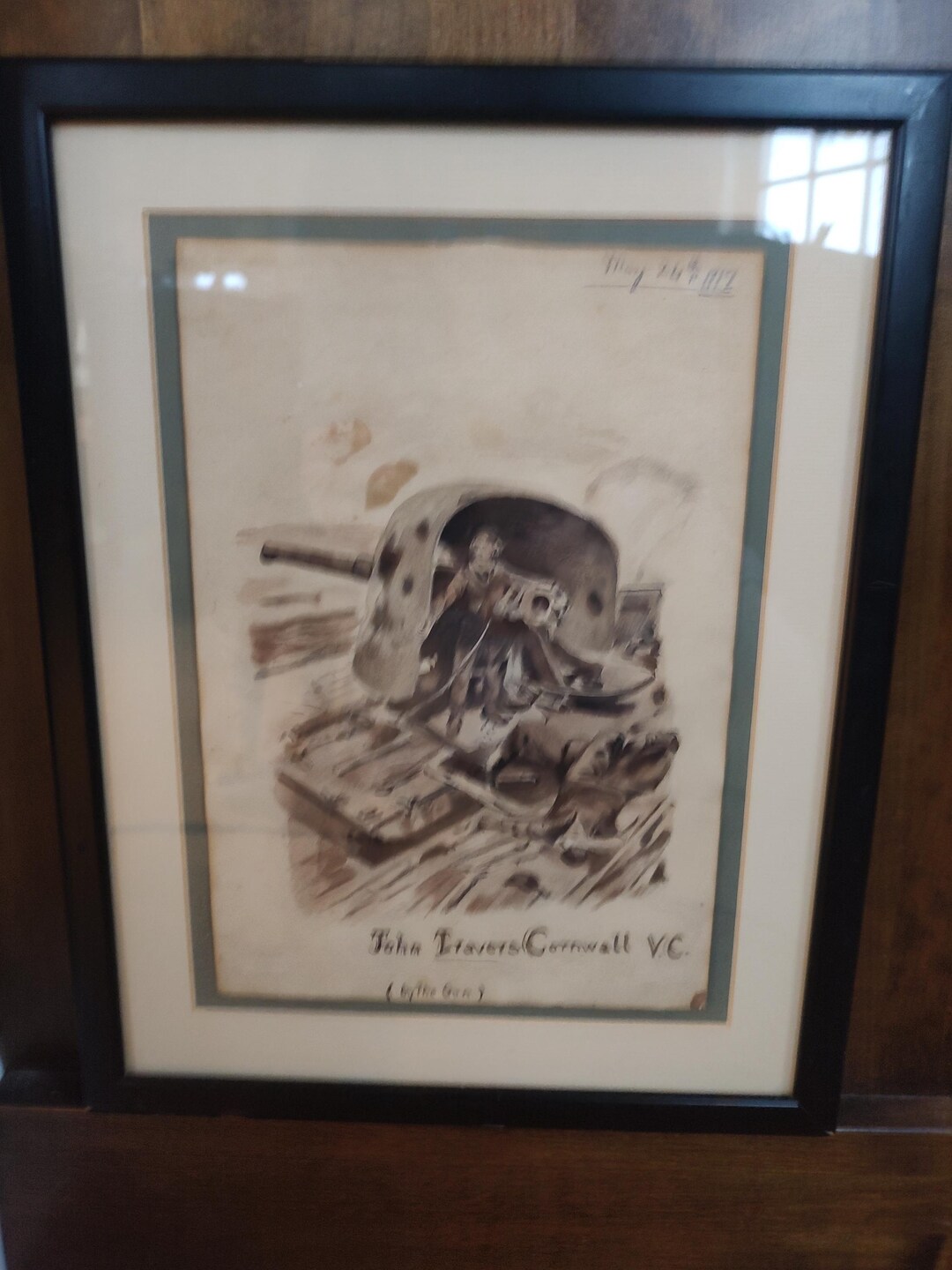 Trench Art Drawing: John Travers Cornwall VC, 1917 - Etsy UK