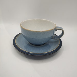 Denby Blue Jetty Teacup and Saucer - Etsy